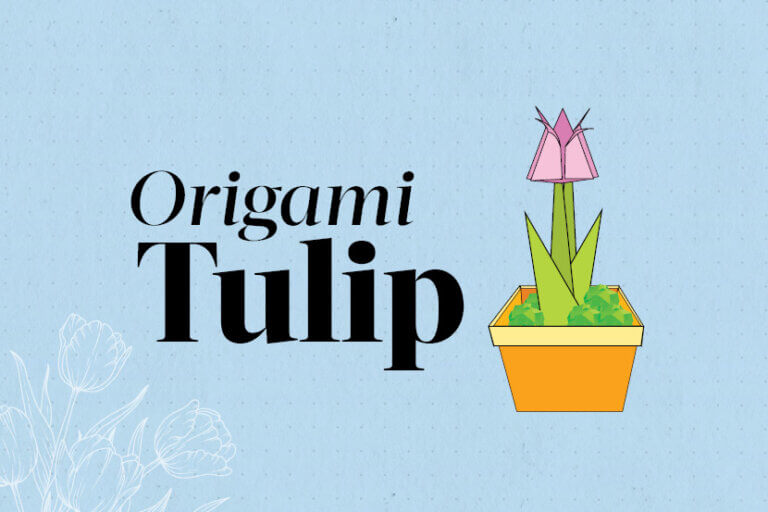 Make a beautiful origami tulip | Mindful Puzzles